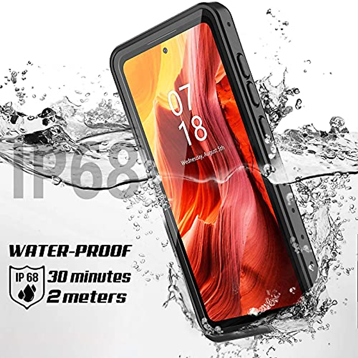 Oterkin for Samsung Galaxy A52 Case, A52 Waterproof Case Built-in Screen Protector Dustproof Shockproof IP68 Underwater Full Body Sealed Daily-Use Clear Case for Samsung A52 5G 6.5 inch