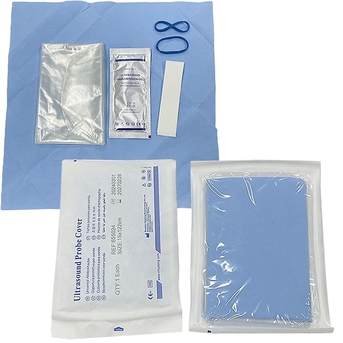 Ultrasound Probe Cover - Latex-Free Sterile Disposable Clear, 6" x 48", Individual Packaging (25 Pcs/Package)