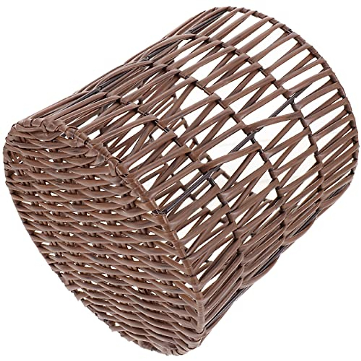 Didiseaon Basket Baskets Woven Trash Can Seagrass Waste Basket Round Garbage Bin Container Laundry Hamper Planter Pot Vase Wicker Storage Basket for Bathroom Kitchen Brown Laundry Woven