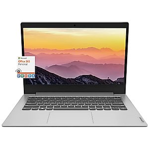 Lenovo IdeaPad 1 Bussiness Laptop 14" HD Display, Intel Pentium Silver N5030 Processor(4-Core, up to 3.1 GHz), 4GB RAM, 256GB NVMe SSD, Webcam, Win 11 S w/1 Year Microsoft 365