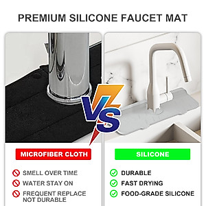 Meiliweser Silicone Faucet Splash Guard Gen 2 (Beige, 15 in)