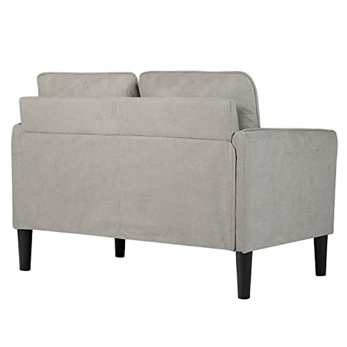 COVMAX Modern Fabric Loveseat Sofa Mid Century 2-Seat Love Seats Sofa Couch with Tufting and Upholstered Sofa Living Room Furniture for Small Compact Space Bedroom Office Apartment Dorm (Light Gray)