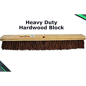 Bristles 4224 24” Push Broom Head for Indoor and Outdoor, Commercial Or Residential Use with Stiff Bristles for Heavy-Duty Work On Concrete, Patio, Garage, Stone Or Any Heavy Duty Cleaning