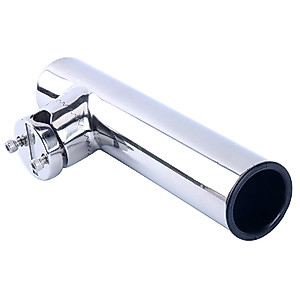 Amarine Made 4Pcs Lower Clamp Fishing Pole Rod Holder for Boat, Stainless Clamp on Fishing Rod Holder for Rails 7/8" to 1"