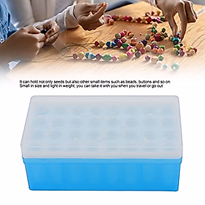 Kuuleyn Seed Storage Box, Seed Organizer, PP 32 Slots Plastic Storage Box Case Organizer Containers with Small Bottles for Beads Seeds Crafts