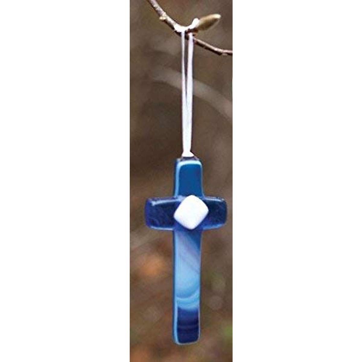 Sentimental Gift for Grandpa from Granddaughter/Grandson for Father's Day/Christmas/Birthday-Handmade in USA Glass Cross-Religious Gift for Grandpa -Gift for Grandfather