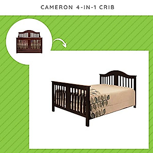 Universal Twin-Size & Full-Size Conversion Kit Bed Rails for Davinci Cribs (Espresso)