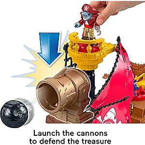 Imaginext Preschool Toy Shark Bite Pirate Ship Playset With Figure & Accessories For Pretend Play Ages 3+ Years