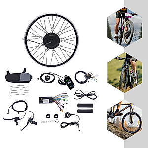 Electric Bicycle Motor Kit 36V 500W 24Inch Front/Rear Wheel E-Bike Conversion Kit with 5-Gear Speed Adjustment Dual Mode Controller for Assembling Converting 24“ Front Rear Wheel Bike (Front Wheel)