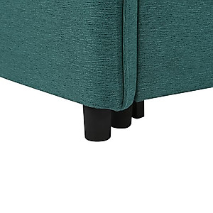 FANYE 74.5" W Futon Loveseat W/Pull Couch Bed and 2 Pillows,3 in 1 Reclining Backrest Love Seat Convertible Queen Size Sleeper & Sofabed for Home Apartment Office Living Room, Green