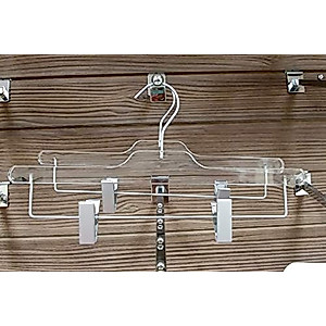 NAHANCO 90014RC50HU Premium Acrylic, Skirt Pant Hanger, 14", Clear (Pack of 12)