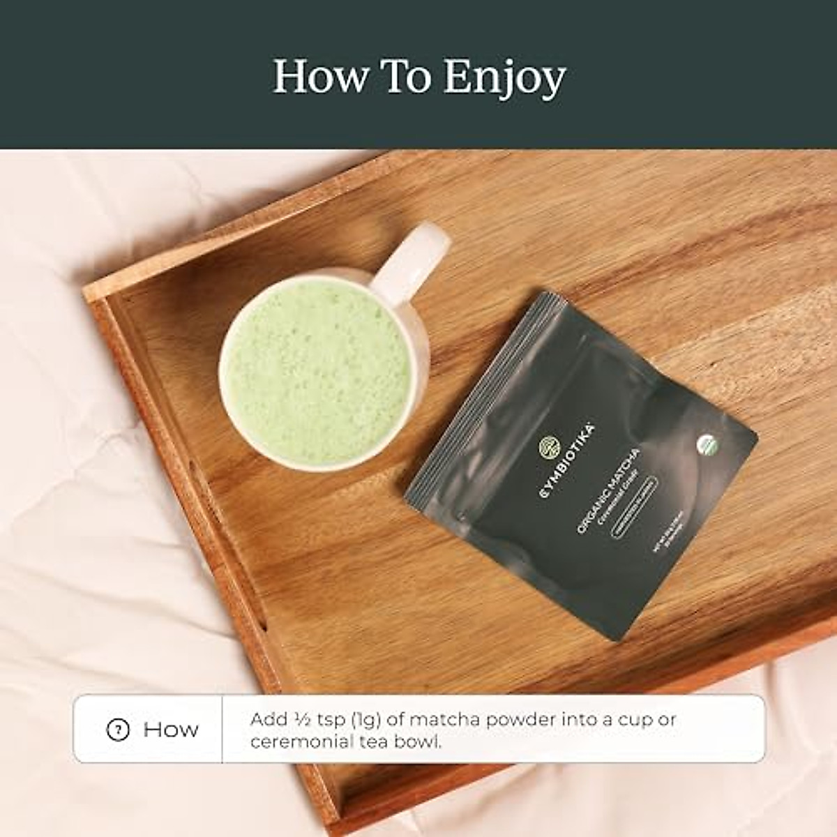 CYMBIOTIKA Japanese Organic Matcha Green Tea Powder, Gluten Free & Vegan Authentic Ceremonial Grade Matcha Mix for Natural Energy Antioxidants, Focus, Anti Aging & Metabolism Support, 30 Servings