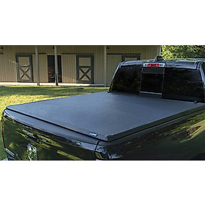 Lund Genesis Tri-Fold Soft Folding Truck Bed Tonneau Cover | 95050 | Fits 2017 - 2023 Ford Super Duty 6' 10" Bed (81.9")