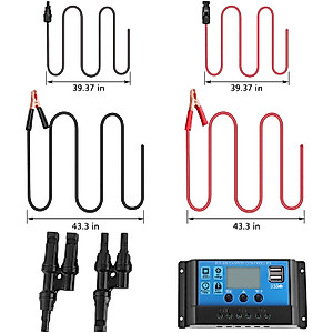 100 Watt Flexible Solar Panel Kit, wegoodsun 18 Volt Monocrystalline Semi-Flexible Bendable Mono Off-Grid Charger for RV, Yachts, Car, Trailers