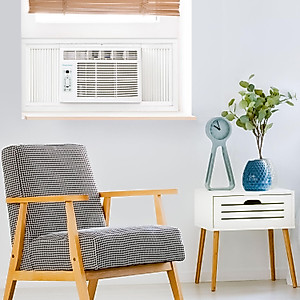 Keystone 5,000 BTU Window Air Conditioner and Dehumidifier, Window AC Units for Apartment, Living Room, Bathroom, and Small Rooms up to 150 Sq.Ft., Quiet Window Air Conditioners with Remote Control