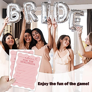 Wedding Traditions Game for Bridal Shower Pink and Red Bridal Shower Party Games for Guests 30Pcs Wedding Advice Cards for The Newlyweds Bride Groom Wedding Decorations Party Supplies - Y109