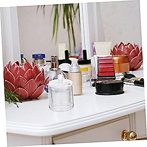 Garneck 1 Set Candlestick Food Glass Dome Glass Candle Cups Food Serving Cover Glass Container with Lid Clear Glass Bell Jar Desert Cloche Dome Candle Holder Dome Crystal Household Cake