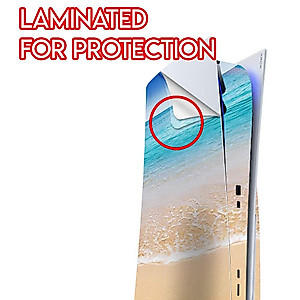 ITS A Skin Skins Compatible with Sony Playstation 5 Console Disc Edition - Protective Decal Overlay Stickers wrap Cover - Bahamas Beach
