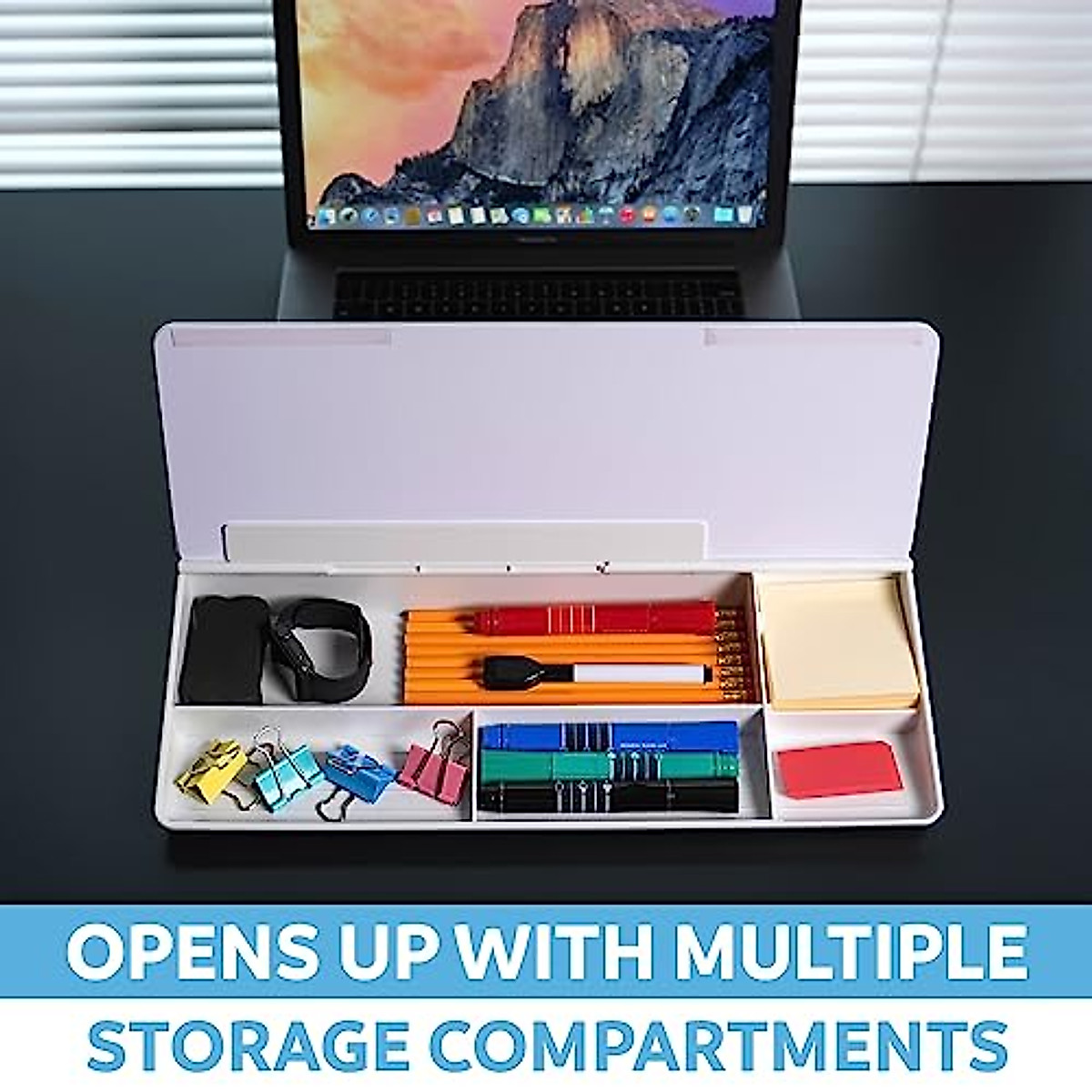 Garood Desktop Dry Erase Board with Storage and iPad/Phone Holder Glass Desk Whiteboard with Eraser Desk Keyboard Accessories