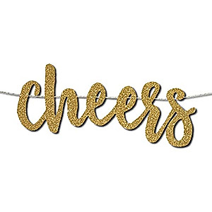 Cheers to 40 Years Banner - Premium Glitter Cardstock Paper - Larger Text for Better Visibility - Perfect Decoration for 40th Birthday Party Celebration