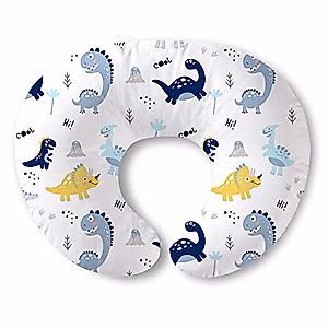 Plushii Nursing Pillow, Breathable Nursing Pillows for Breastfeeding, Breast Feeding Pillows for Mom, Breastfeeding Pillows for Bottle Feeding, Tummy Time, Sitting Support - Dinosaurs World