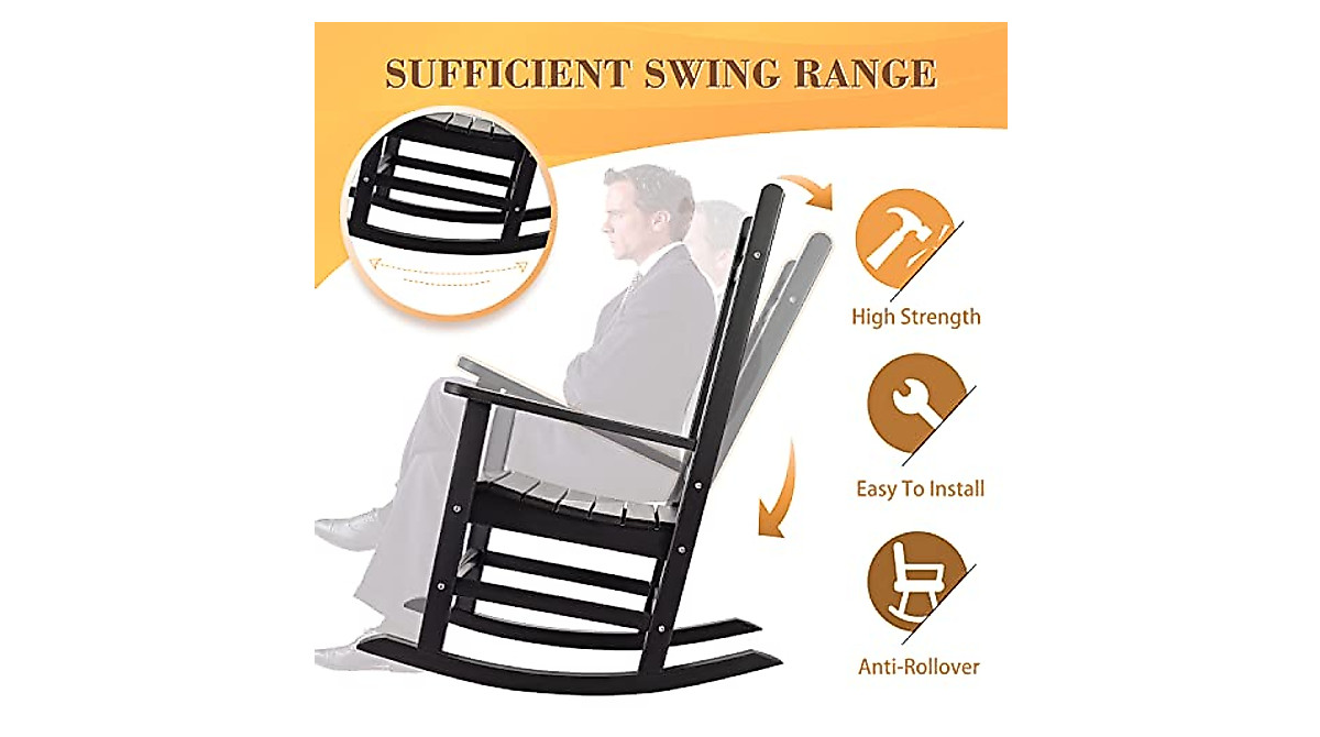 Flamaker Outdoor Rocking Chair - Comfortable & Durable