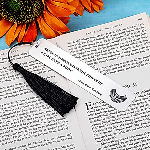 Bookmarks for Women Book Lovers Bookish Teen Girl Gift Ideas for Christmas Valentines Day Birthday Gifts for Daughter Her Best Friends Book Mark with Tassel Book Club Gifts