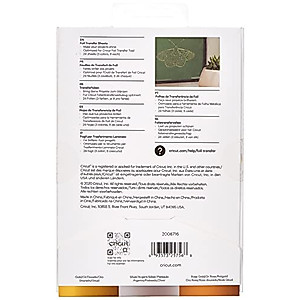 Cricut 2008716 Foil Transfer Sheets Sampler, Metallic (24 ct), 24 Pack