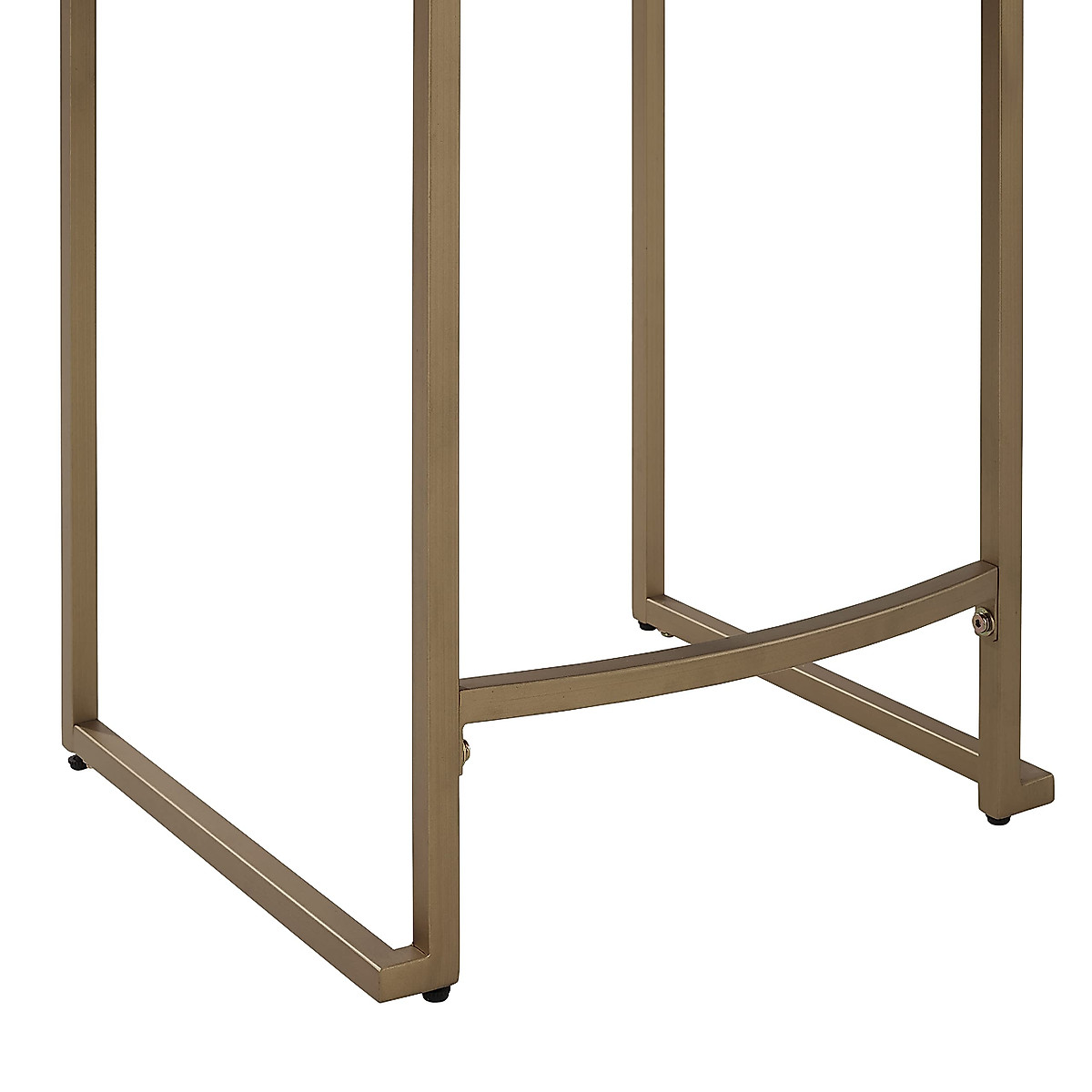 Crosley Furniture Harlowe Upholstered Seat Counter Height Bar Stools Set of 2, Kitchen and Dining, Crème and Gold