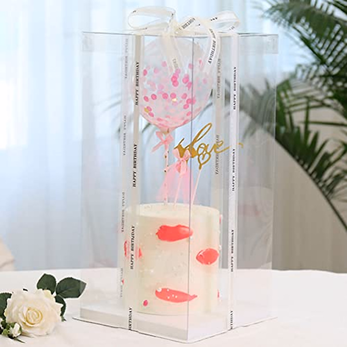 SOLUSTRE 2pcs Cake Stand Suitcase Disposable Containers Cake Holder with Lid Clear Containers with Lids Birthday Cake Packaging Packing Box Paper Cup Cake Box Heighten Dessert