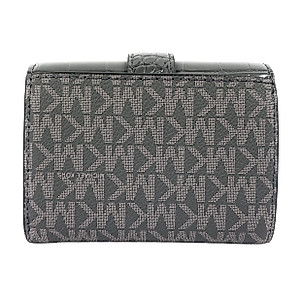 Michael Kors Carmen Medium Flap Bifold Wallet in Heather Grey Multi
