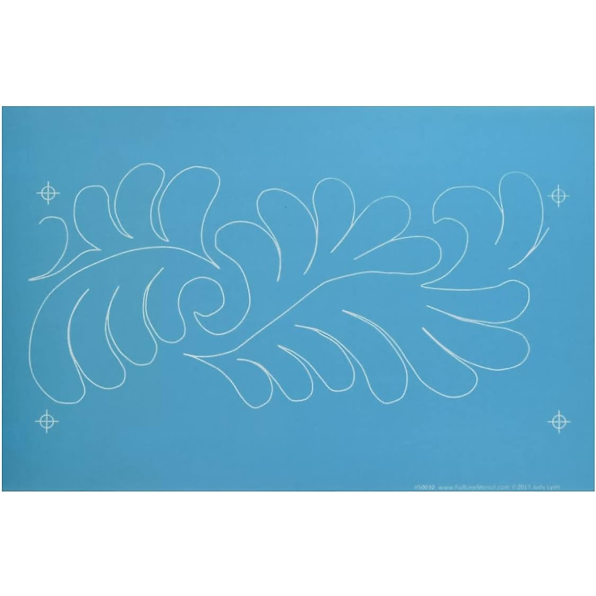 Full Line Stencil - Flurry of Feathers - Edge to Edge Stencil, Continuous Line Template for Free Motion Quilting, Domestic Machine Quilting, Hand Quilting, Long-Arm Quilting (50030)