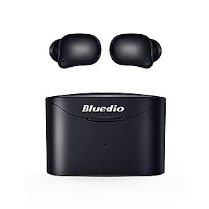 Bluedio Mini Wireless Earbuds in Ear Light-Weight Headsets Built-in Microphone Wireless Earbuds, T Elf 2 True Wireless Touch Earbuds in Ear Earphones with Charging Case for Cell Phone/Sports