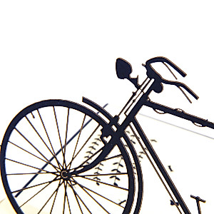 ENJOYPRO 3D Bicycle Pop Up Birthday Card, Father's Day Card, Laser Cut, Eco-Friendly, Blank Writing Space