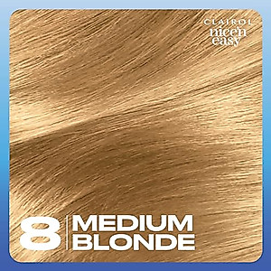 Clairol Nice'n Easy Permanent Hair Dye, 8 Medium Blonde Hair Color, Pack of 3
