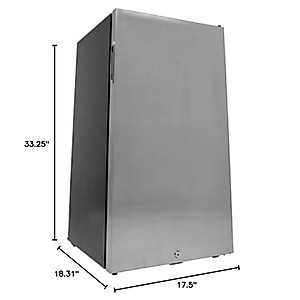 EdgeStar BWC120SLD 113 Can Beverage Center Stainless Solid Door