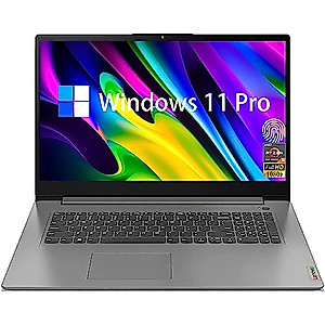 Lenovo IdeaPad 3 Business Laptop, 17.3 Inch FHD Display, AMD Ryzen 5 5625U, 16GB RAM, 1TB SSD, Windows 11 Pro, 10 Number Key, Fingerprint, SD Card Reader, Arctic Grey, PCM