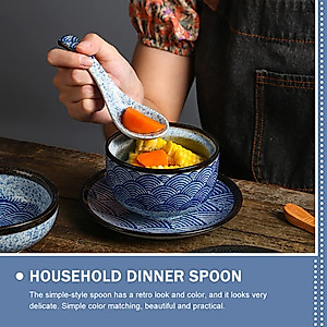 Hemoton Ramen Noodle Bowl Decorative Bowl Noodle Bowl 1 Set of Japanese Style Soup Bowl Covered Soup Bowl Multi-function Soup Bowl with Spoon Decorative Bowl Utensil Set