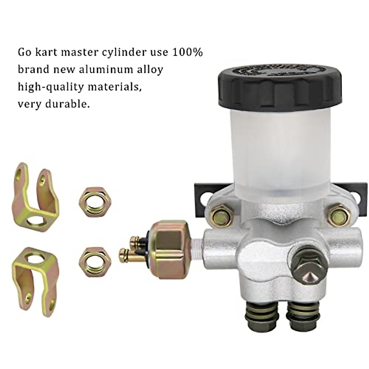 Hydraulic Brake Master Cylinder Assembly for 90cc 110cc 125cc 150cc 200cc 250cc Go Kart Master Cylinder Twister Kinroad Go Kart Buggy Sunl BMS Kandi Roketa Kinroad Kazuma ATV, Go Kart Master Cylinder