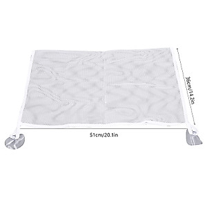 3 Pieces Bath Toy Organizer Bath Toy Holder with Strong Suction Cups and Hooks, Bathtub Toys Net Holder Organizer, Corner Shower Caddy Bag for Kids and Toddlers, Bathroom Hanging Mesh Basket