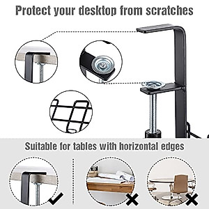 3 Pcs Under Desk Cable Management Tray with 5 Pcs Hook and Loop Strips 3 Sizes Desk Cable Organizer No Drill Wire Management Desk Metal Cord Organizer Black Cable Rack Cable Basket for Office and Home