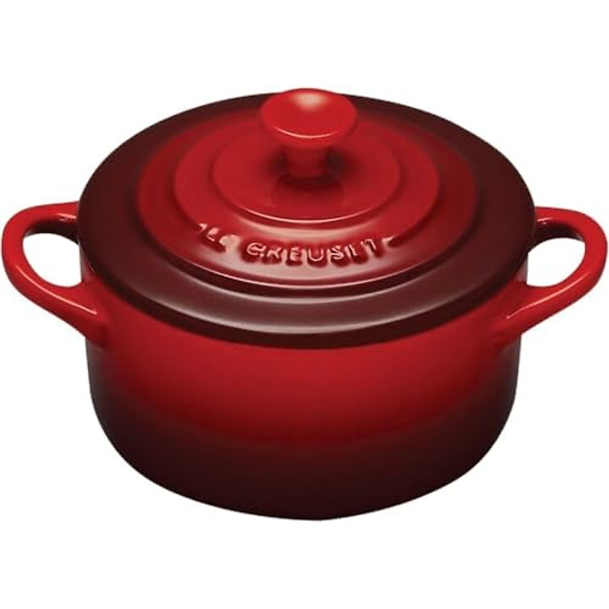 Le Creuset Stoneware Mini Round Cocotte, 8 oz., Cerise