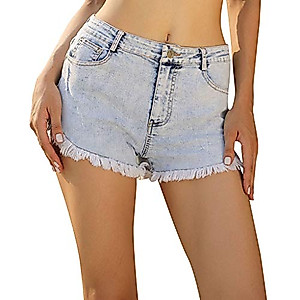 New Shorts ,THENLIAN Women Casual Denim Pants Pants Trousers Ladies Loose Pants(XL, Blue)