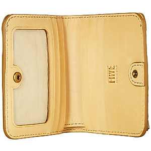 FRYE Women's Campus Rivet Small Leather Snap Wallet, Banana, One Size
