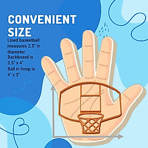 BASKETBALL COOKIE CUTTERS American Hoops Sport Basketball Game Hoop Backboard And Basketball in Hoop Cookie Cutters Made In The USA (3 Pack)