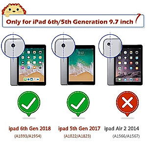TOPSKY Case for New iPad 9.7 2018,iPad 6th/5th Generation Case,Three Layer Shockproof Defender Protective Case Cover for Apple iPad 9.7 2017/2018 A1893 A1954 A1822 A1823,Grey Orange
