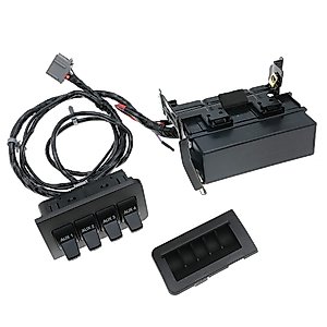 in-Dash Upfitter Switch Kit for Ford F250 F350 F450 F550 Super Duty 2008 2009 2010 Replace 9C3Z14A303A 9C3Z-14A303-A AL3Z-13D730-AA AL3Z13D730AA