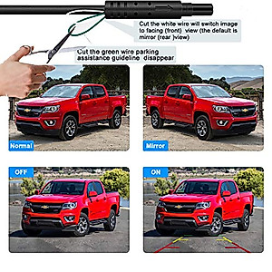Backup Camera Car Waterproof HD Truck Rear View Reverse Cam Metal Durability Universal License Plate Cameras for Cars LED Light Color Night Vision AMTIFO H19