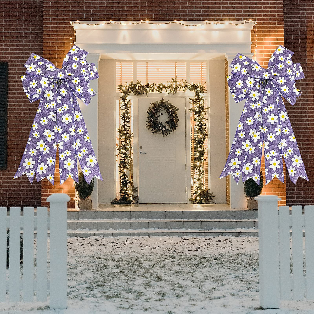 Decorative Seasonal Bows & Ribbons (Purple Daisy)