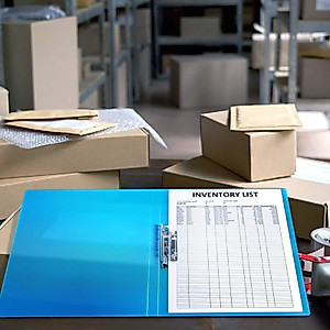 CRANBURY Punchless Clamp Binder (4-Pack, Assorted Colors), Ringless Binder Holds 100 Letter Size Pages, Documents, 8.5x11 Folder with Metal Clip for Home or Office, Transparent Acid-Free Poly